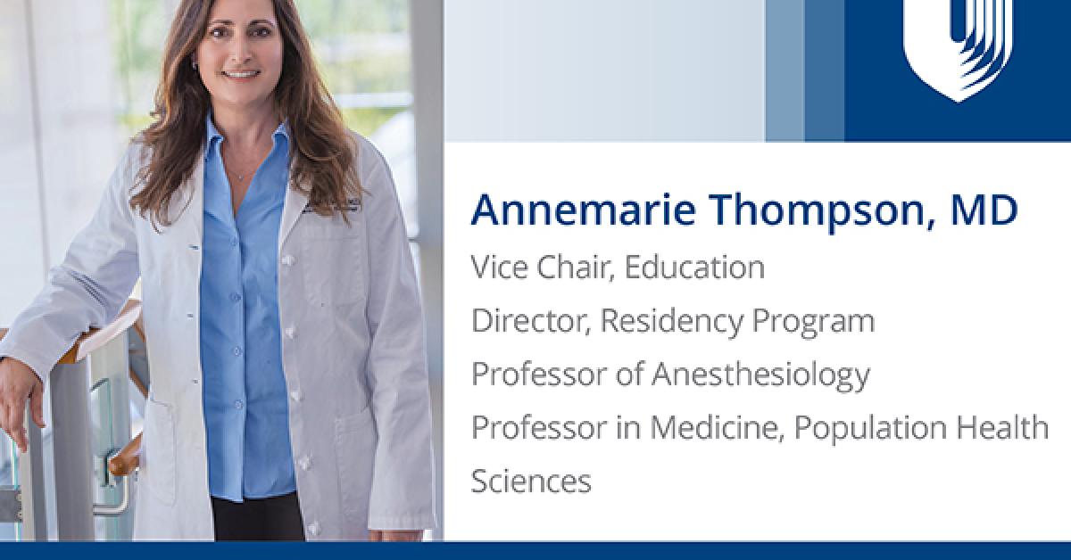 Dr. Thompson Appointed Vice Chair for Education | Duke Department of ...